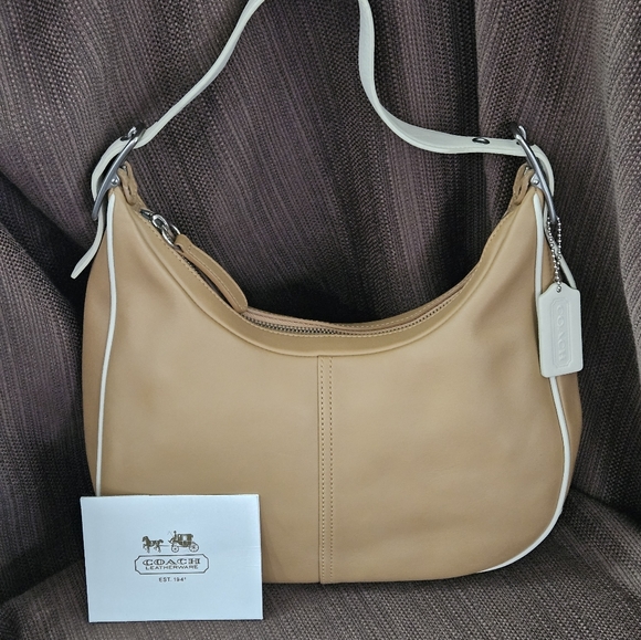 Coach | Bags | Vintage Coach Legacy Hobo No 9342 Creambrown Euc | Poshmark